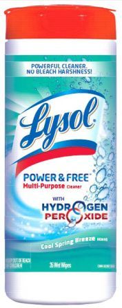 LYSOL® POWER & FREE™ Multi-Purpose Cleaning Wipes - Cool Spring Breeze ...